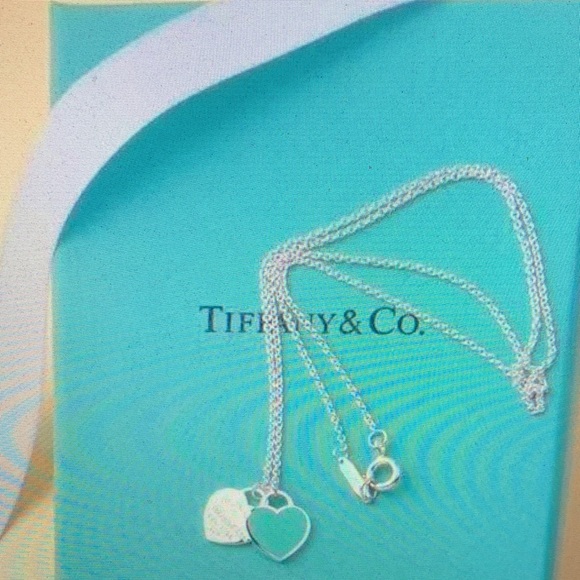 Tiffany & Co. | Dresses | Tiffany Co Silver Necklace With Blue Heart ...